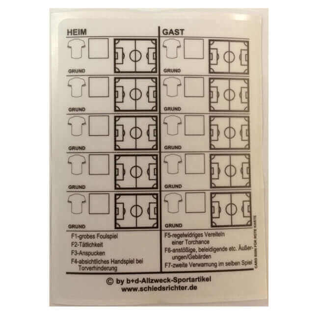 Want to buy b+d "Card-Stickers" for Neon Yellow Card? - RefGear.eu